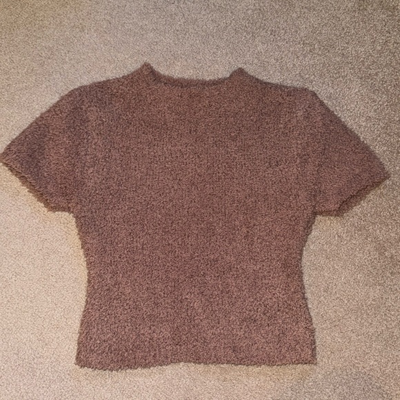 SKIMS | Tops | Skims Cozy Knit Crop Top Fuzzy Nwt Sm Rose Clay | Poshmark